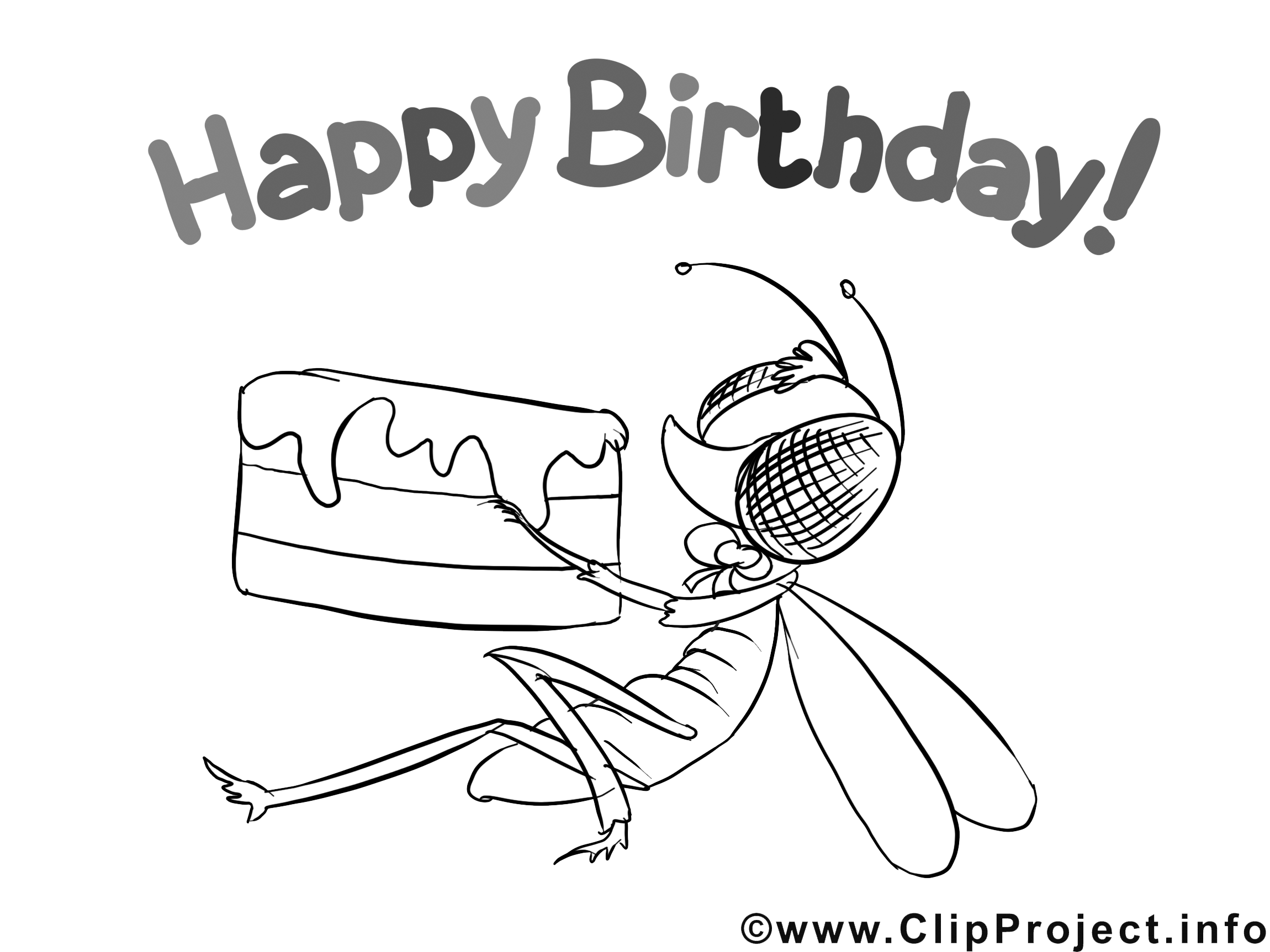 Mouche image – Anniversaire images à colorier - Anniversaire coloriages ...