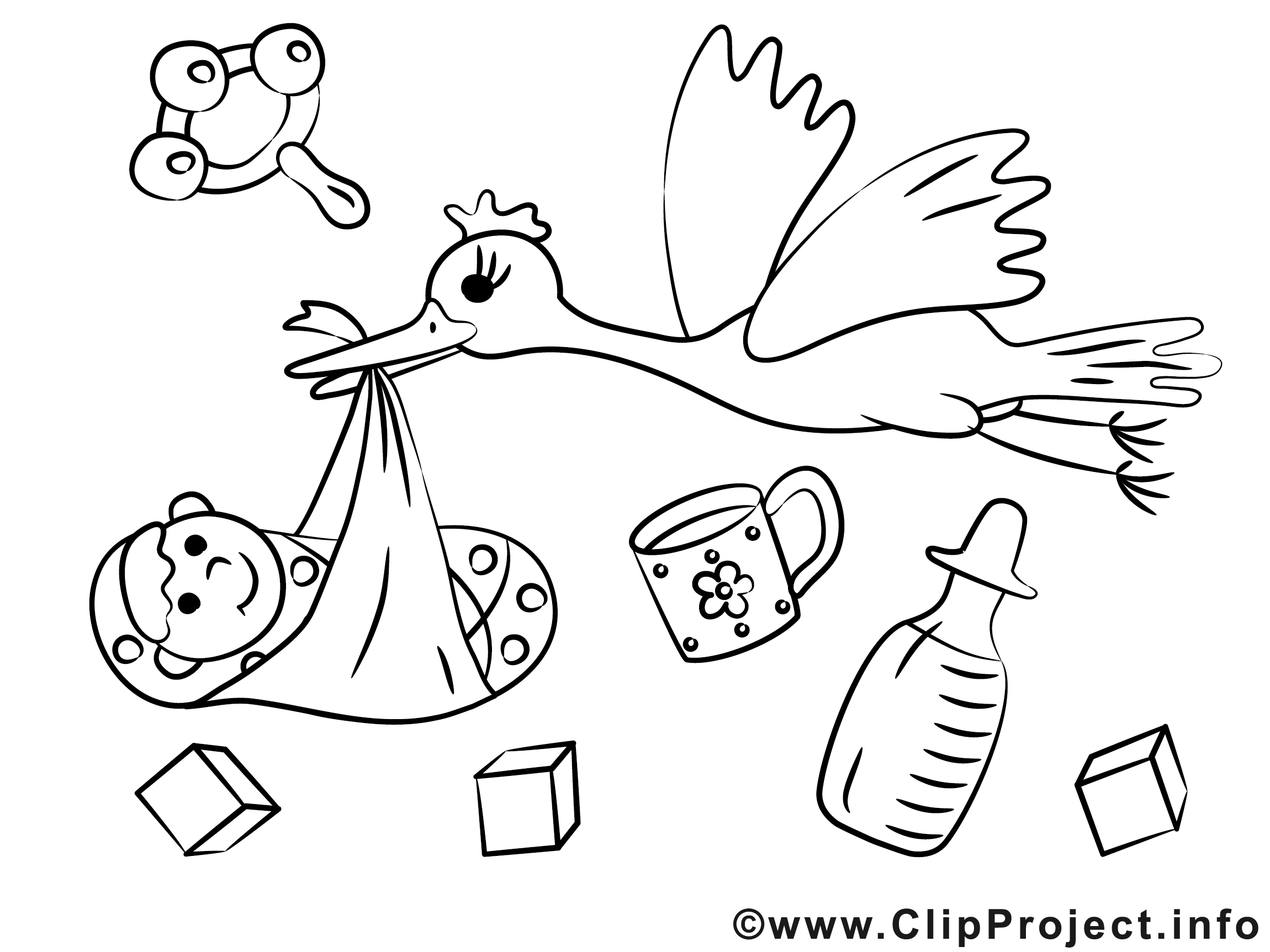 Bébé à colorier image gratuite - Bébé coloriages dessin, picture, image ...