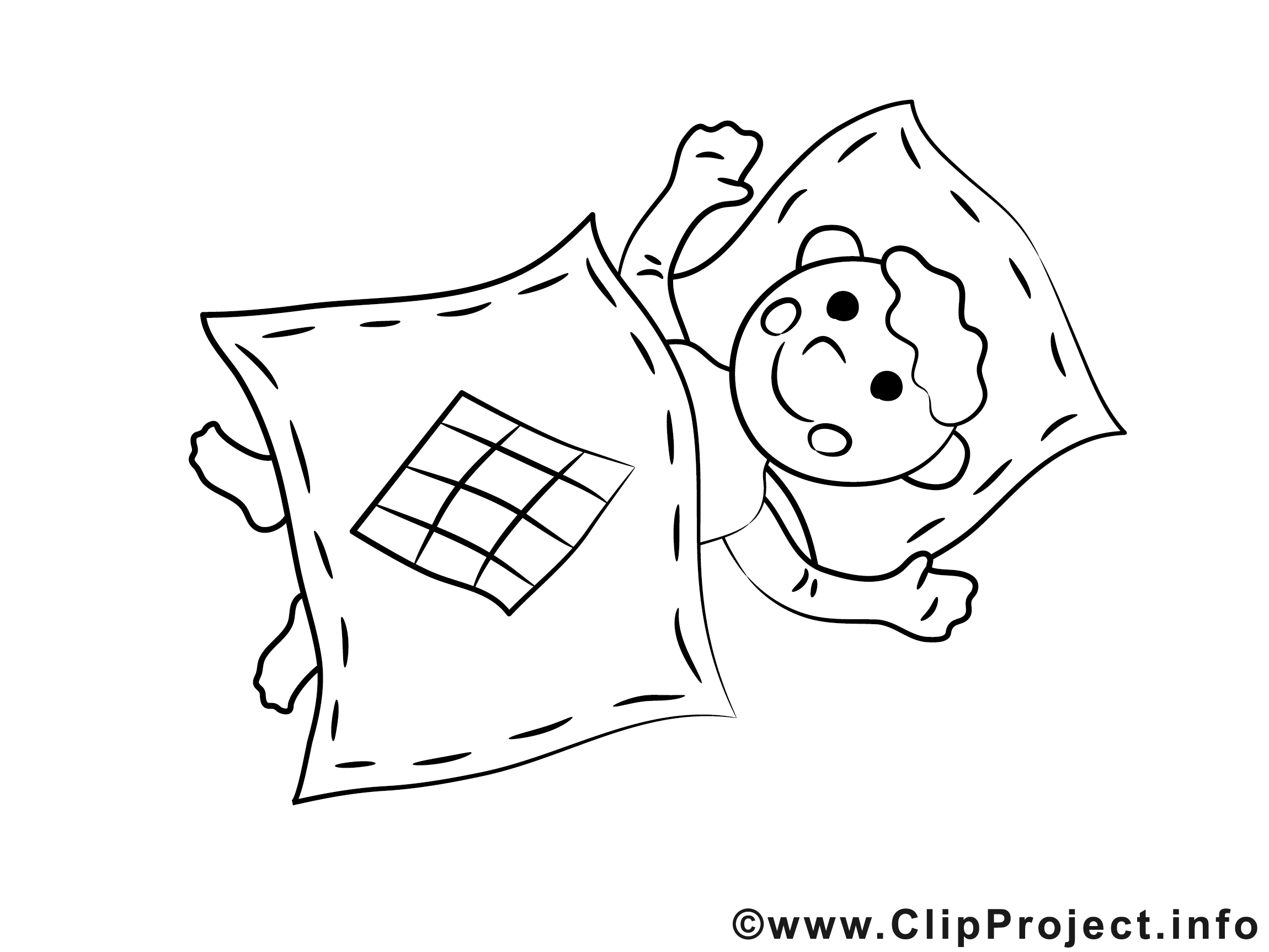 Lit clip art gratuit – Bébé à colorier - Bébé coloriages dessin ...