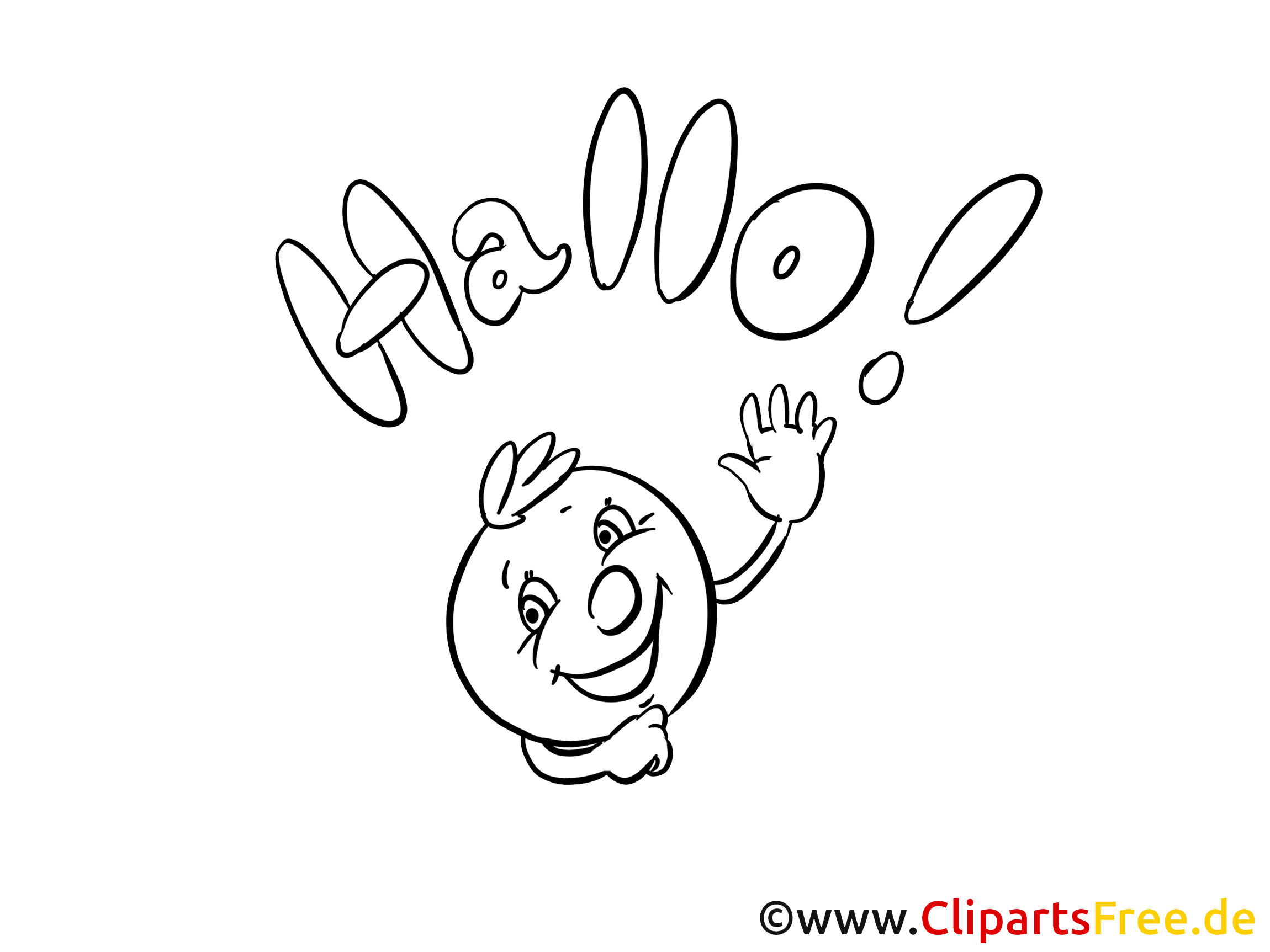 Salut clip art gratuit – Divers à imprimer - Coloriages a imprimer ...