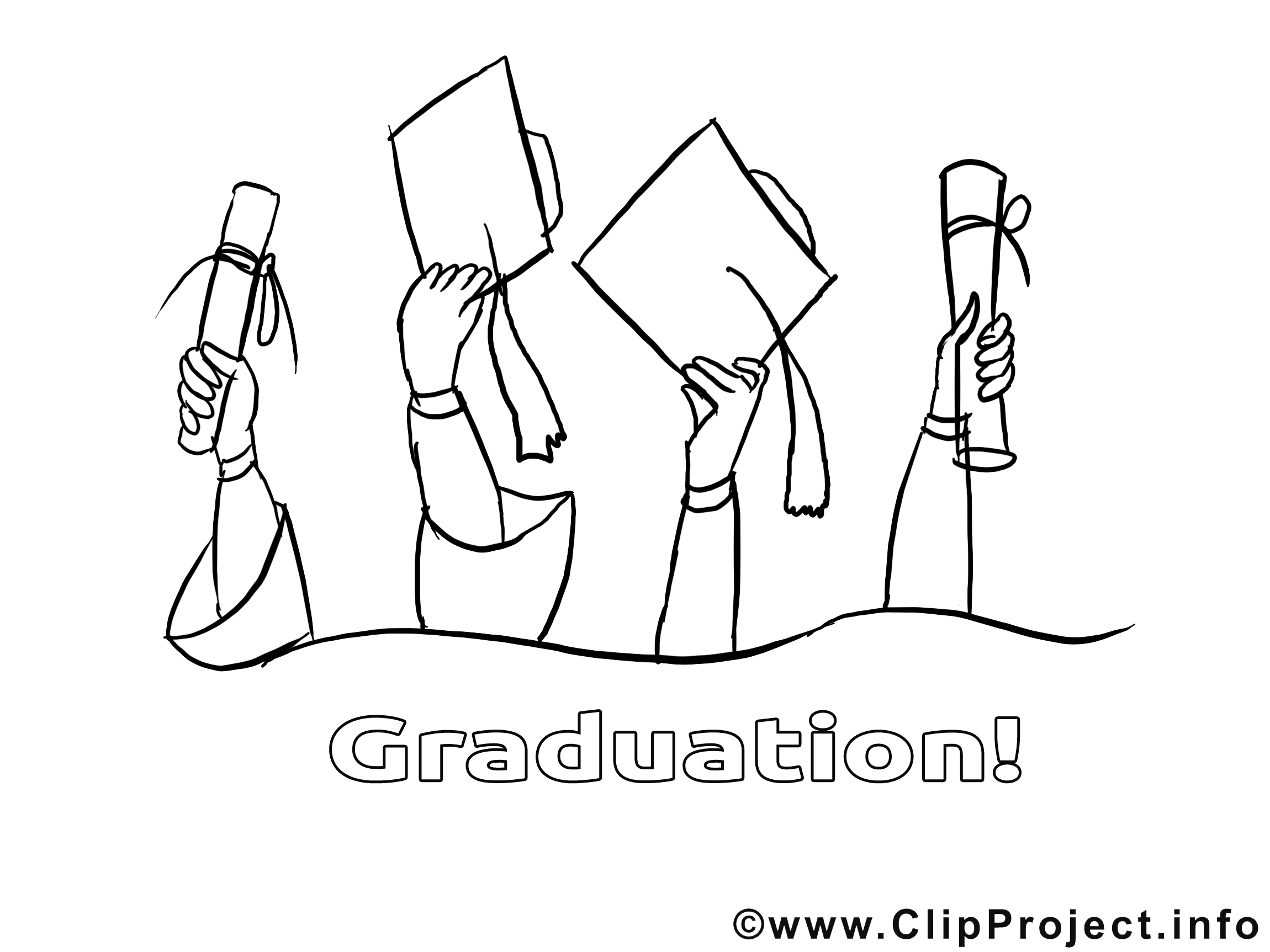 Diplômés clip art – École image à colorier - Diplômés coloriages dessin ...