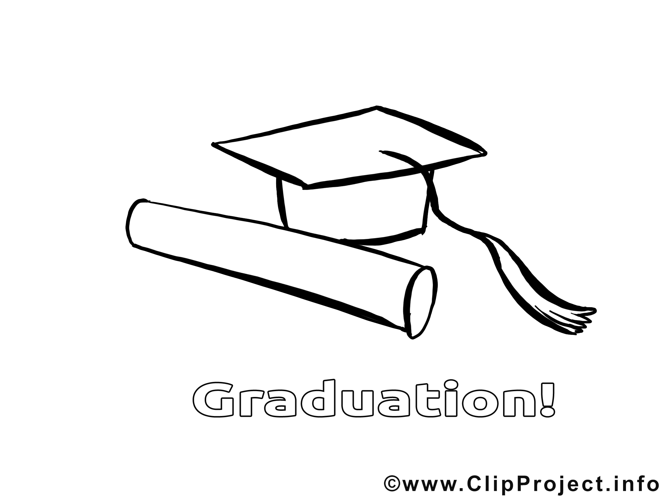 Illustration diplôme – Coloriage école cliparts - Diplômés coloriages ...