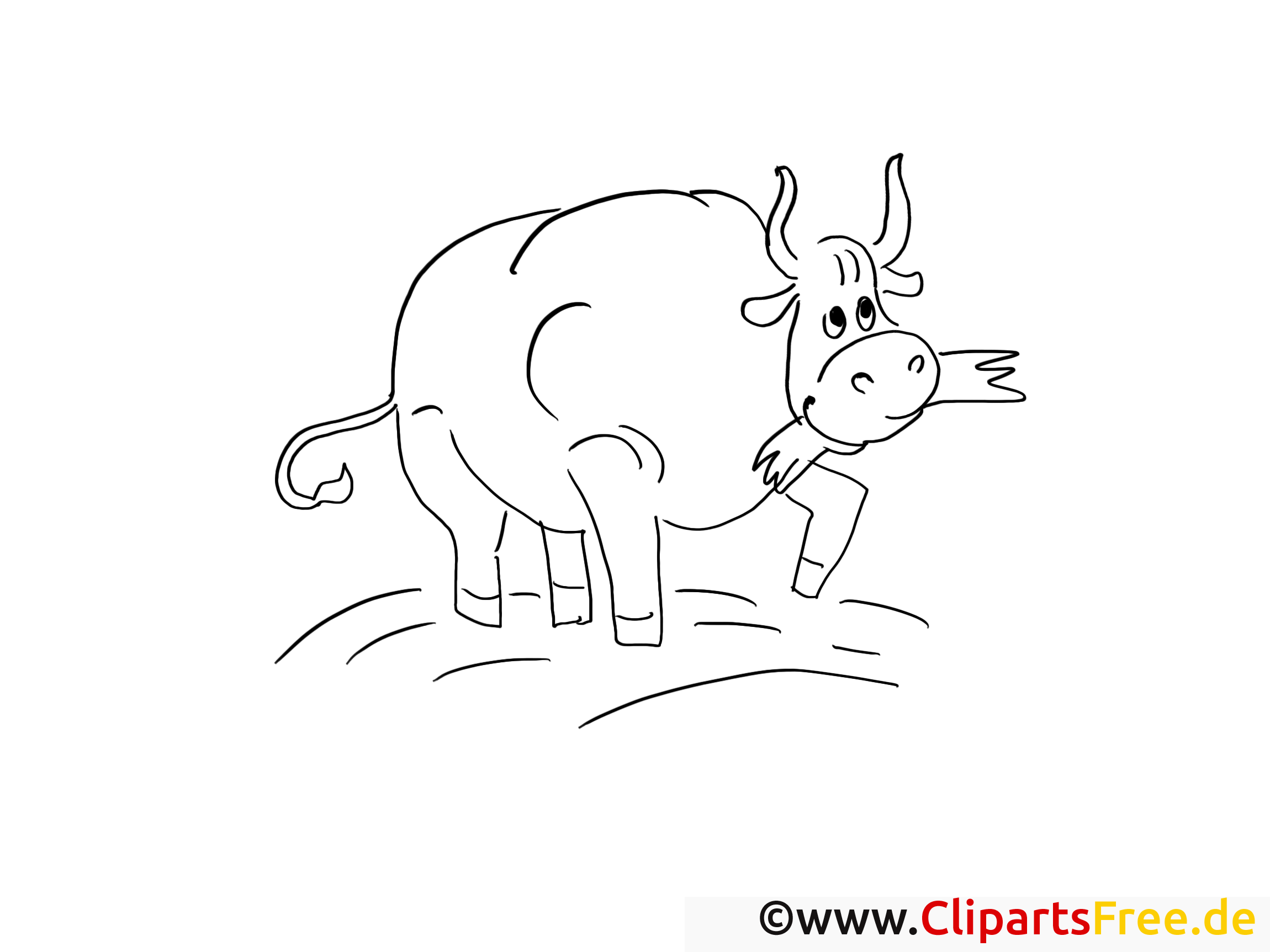 Taureau image gratuite – Campagne à colorier - Ferme coloriages dessin ...