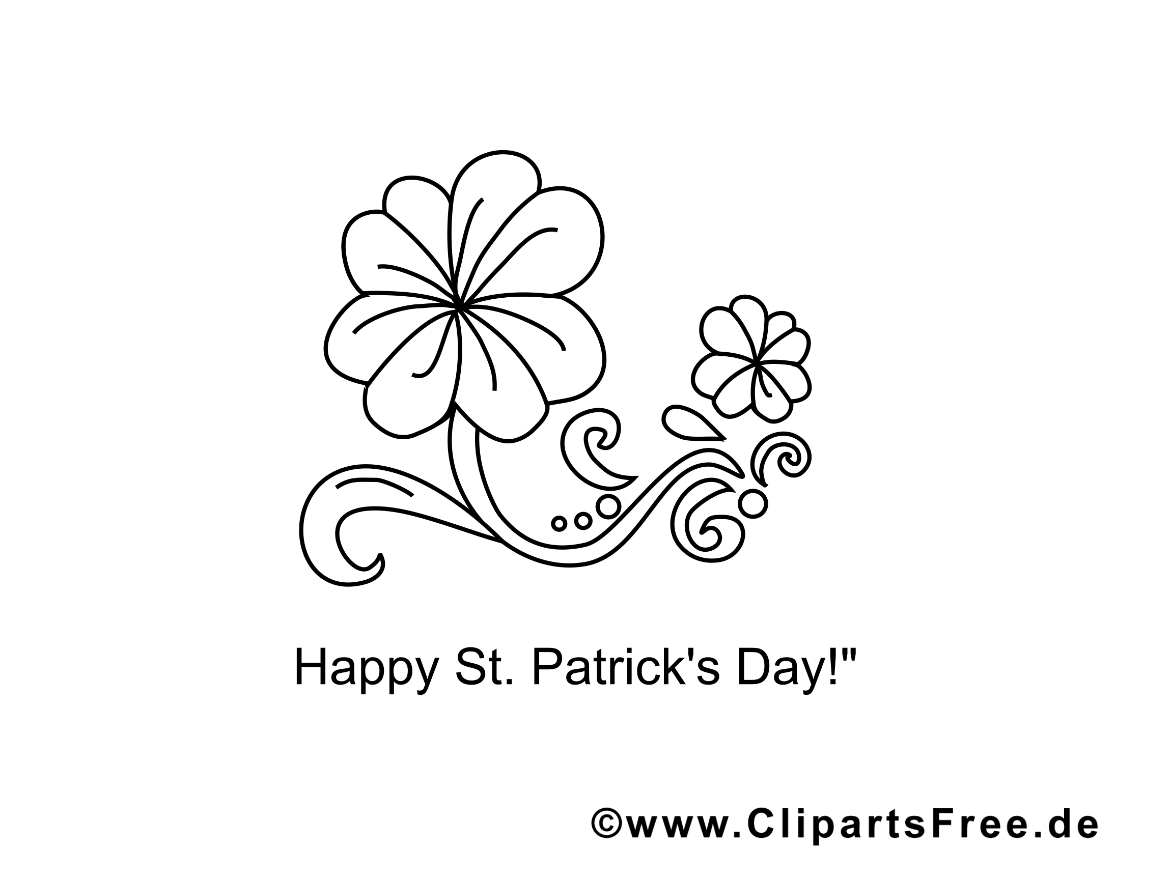 Fleur clipart – Saint-Patrick dessins à colorier - Fête de la Saint ...