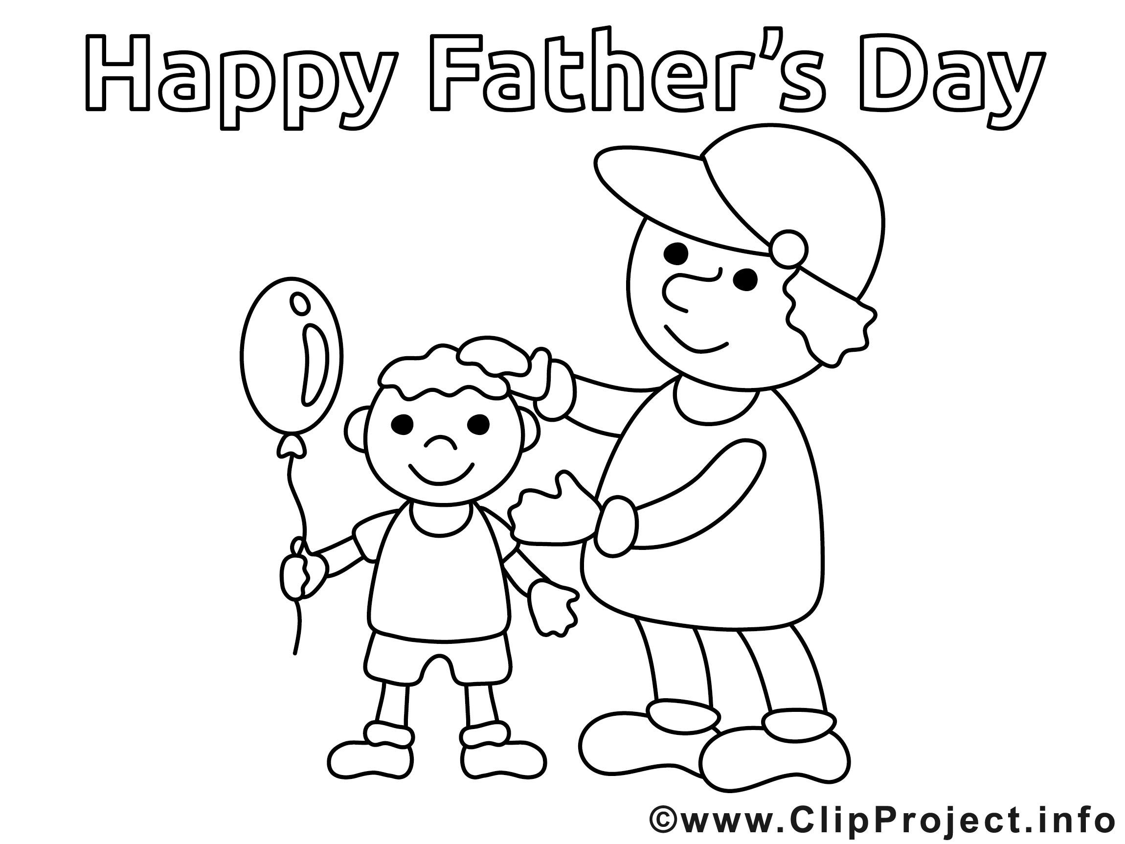 Fils clip art – Fête des pères image à colorier - Fête des pères ...