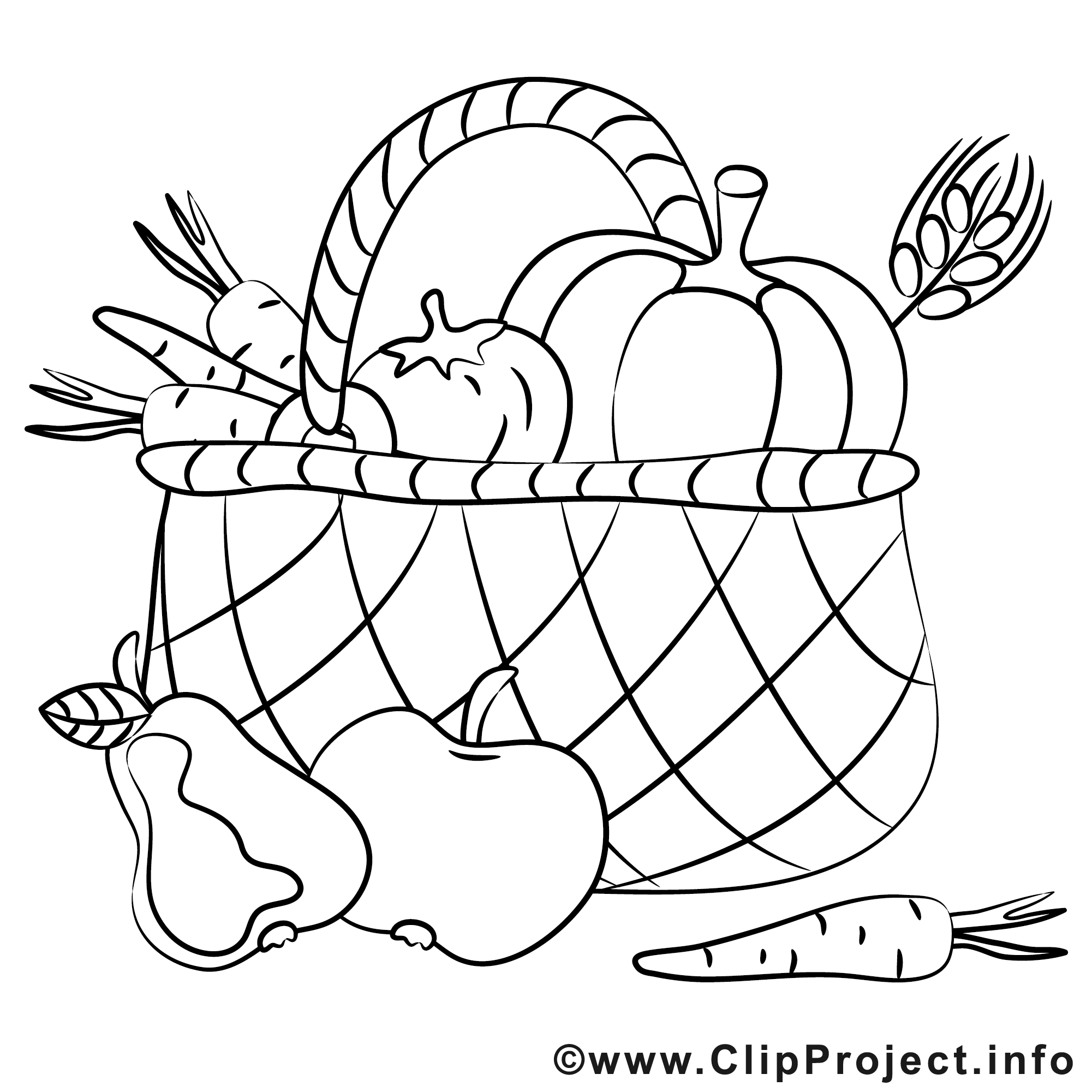 Coloriage Panier De Légumes