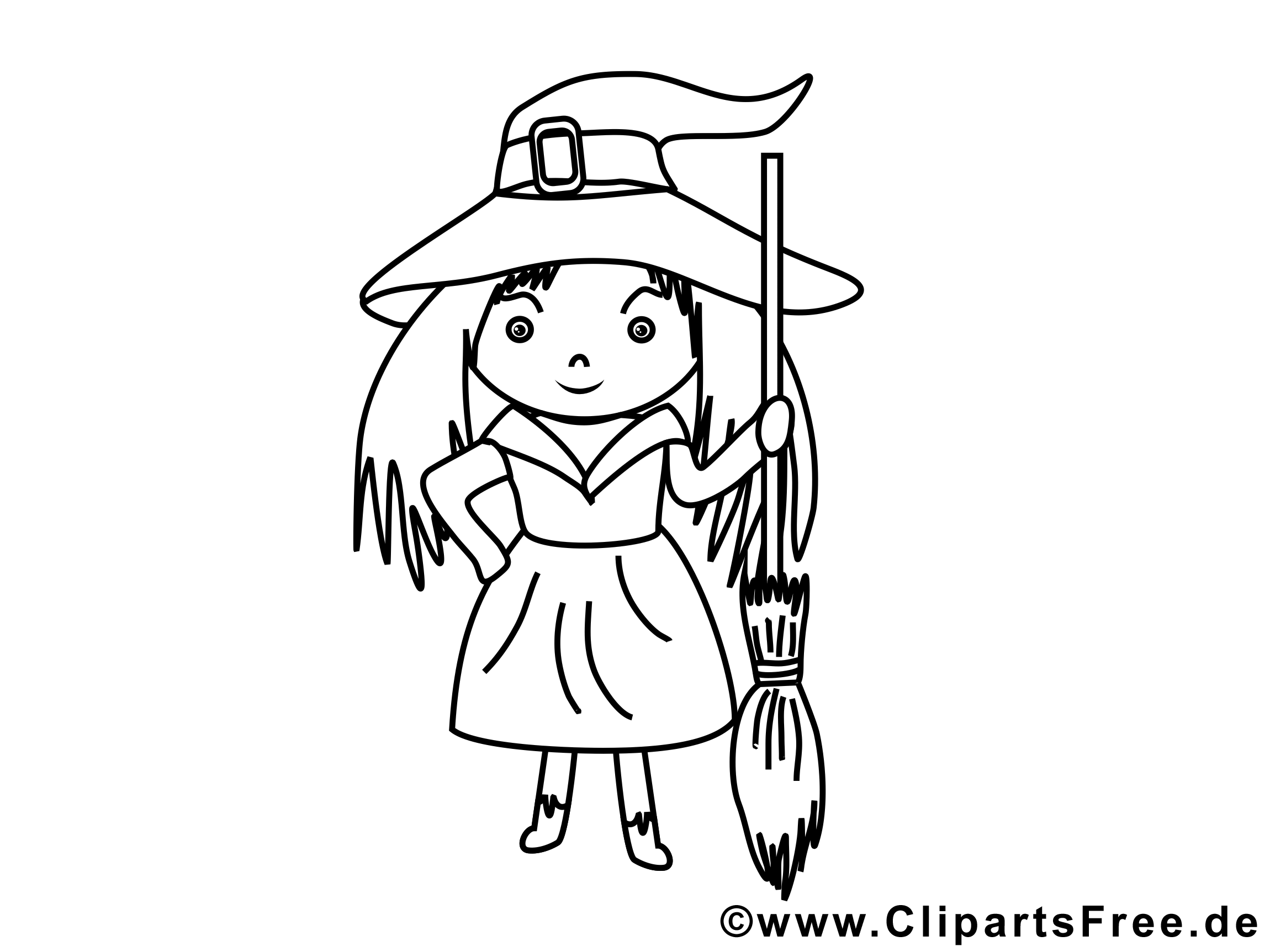 Clip art gratuit petite sorcière – Halloween à imprimer - Halloween ...