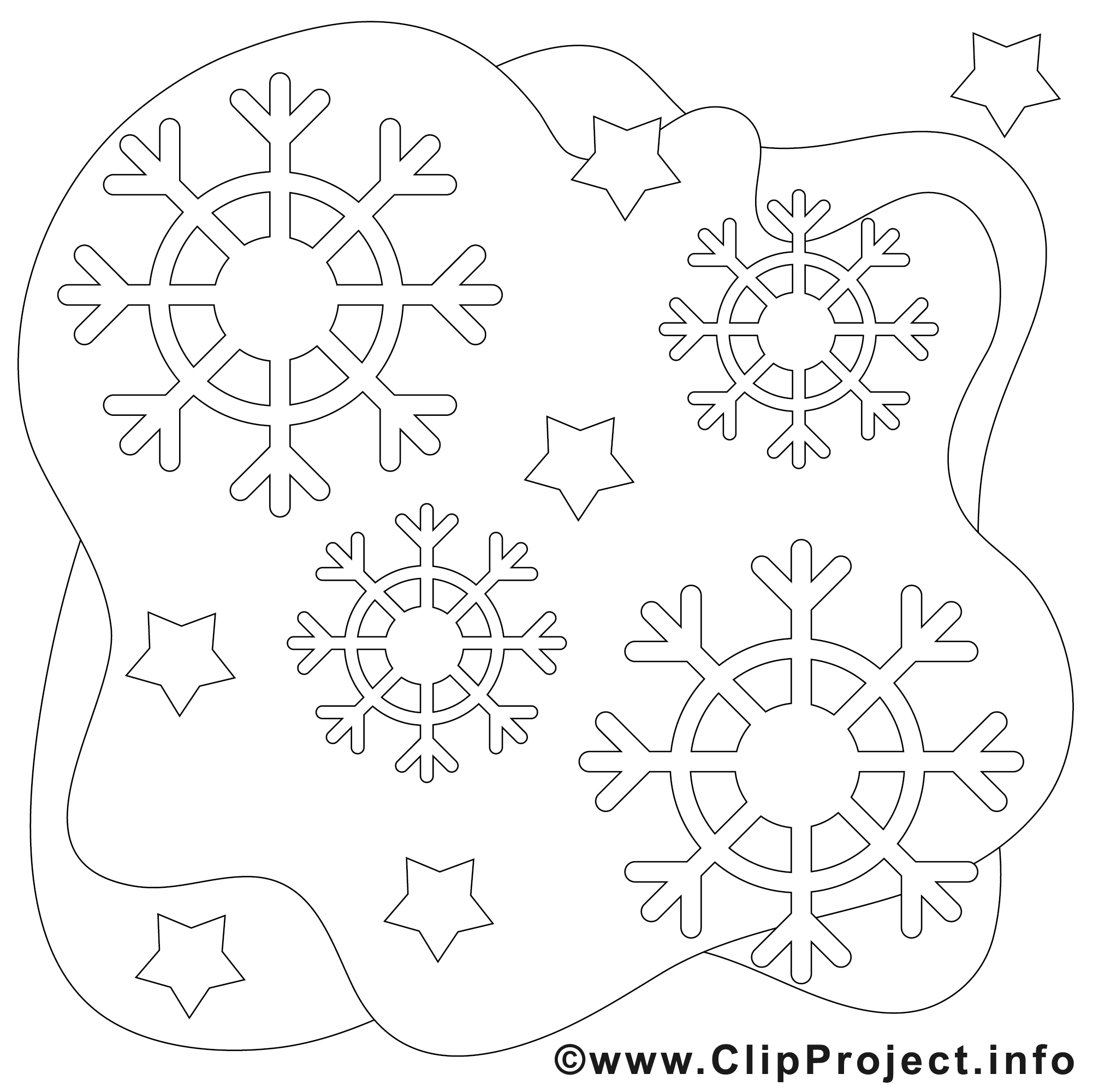 Flocons images gratuites – Hiver à colorier - Hiver coloriages dessin ...