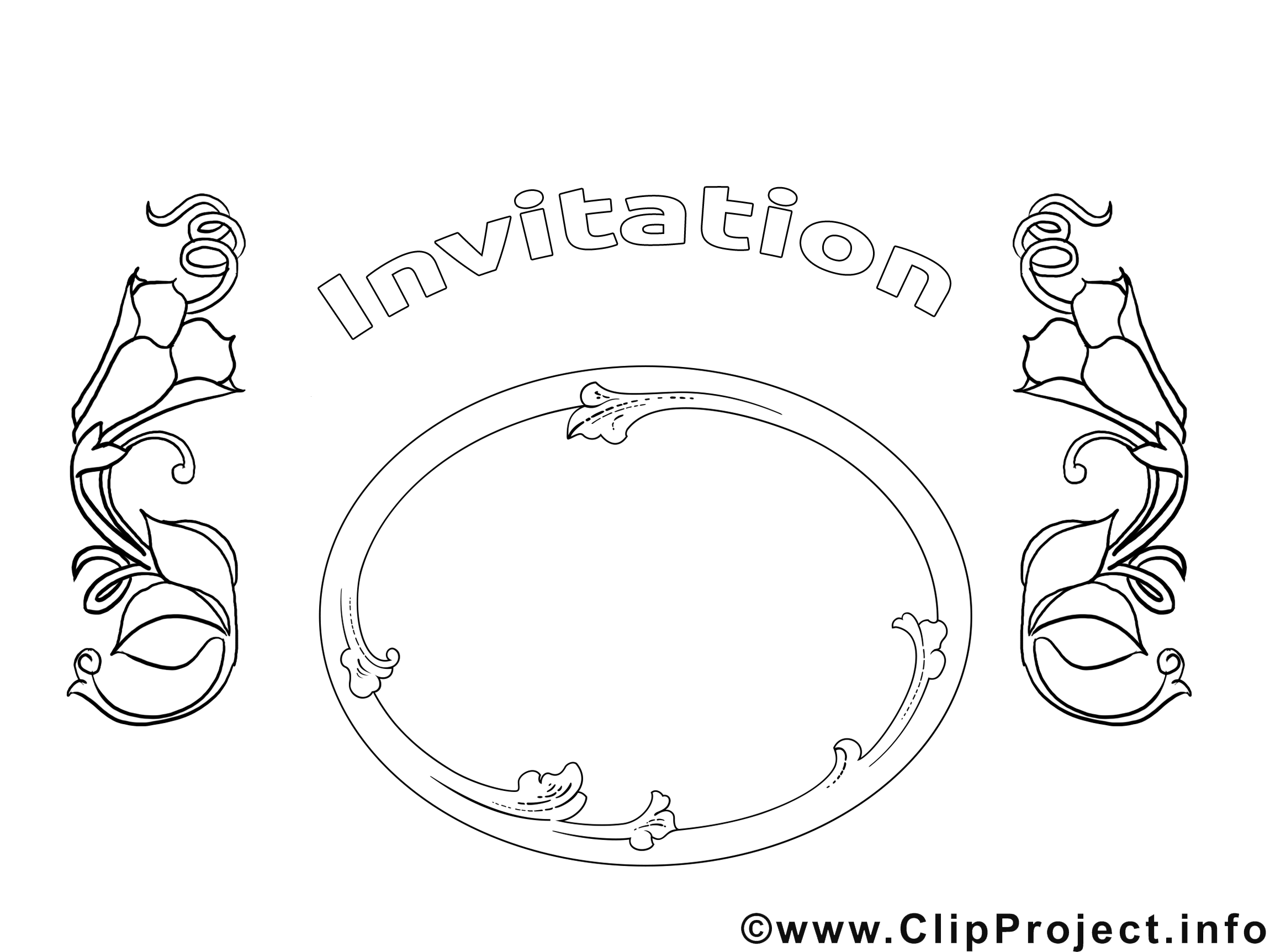 Image gratuite invitations à imprimer - Invitations coloriages dessin ...