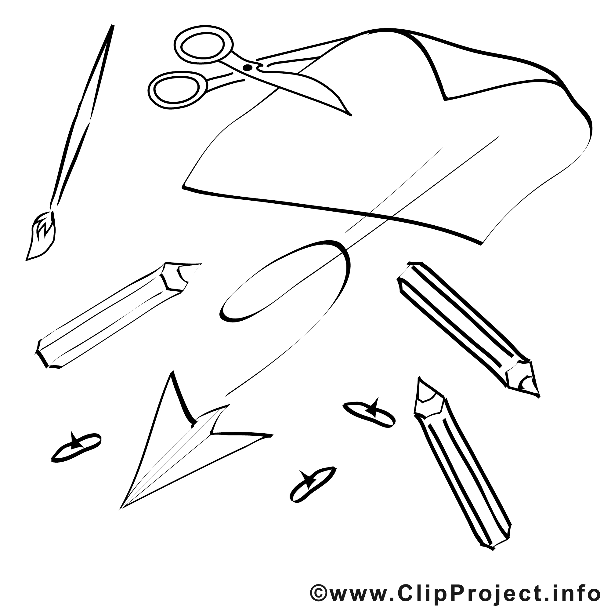 Coloriage objets école illustration à télécharger - L'école coloriages ...