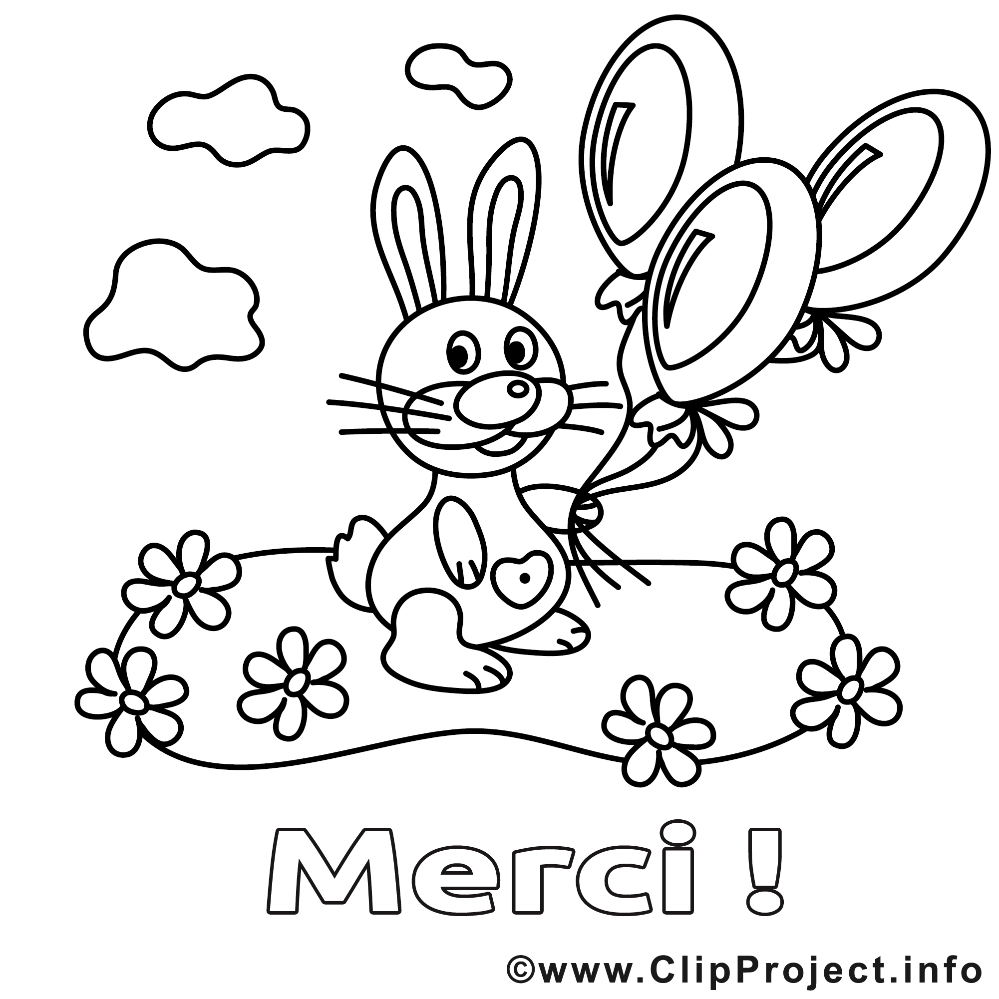 Lapin image gratuite – Merci à imprimer - Merci coloriages dessin ...