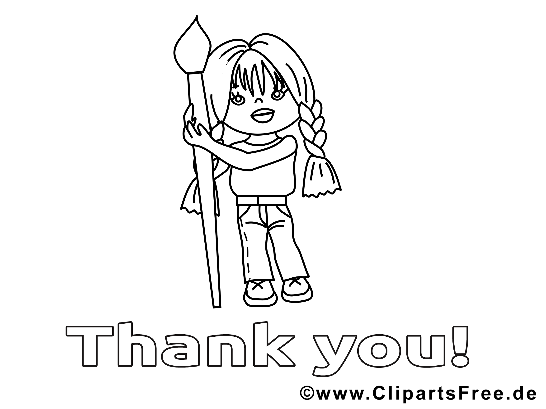 Pinceau clipart gratuit – Maternelle à colorier - Merci coloriages ...