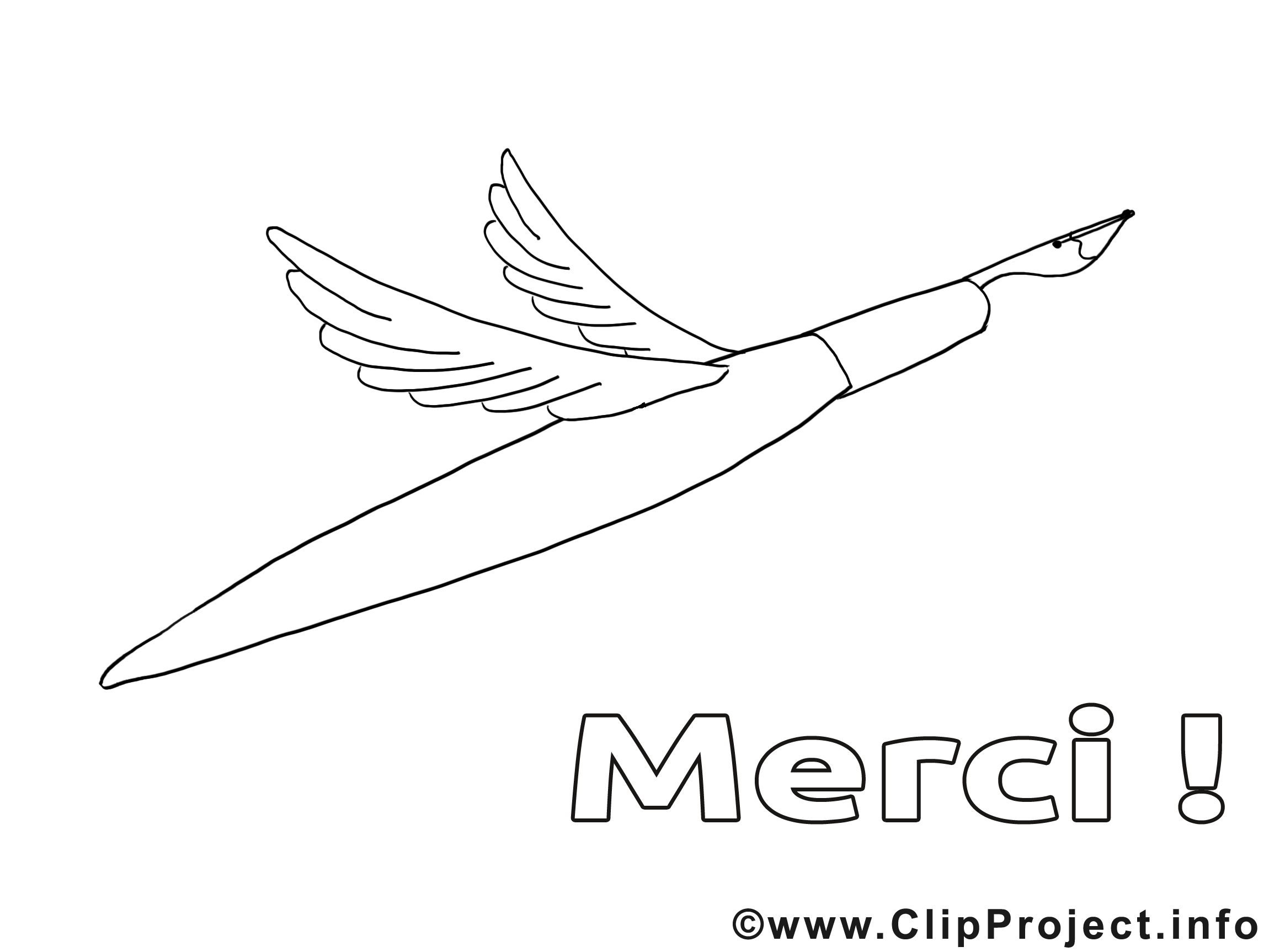 Stylo clipart gratuit – Merci à colorier - Merci coloriages dessin ...