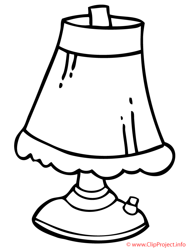 Lampe coloriage - Objets coloriages dessin, picture, image, graphic ...