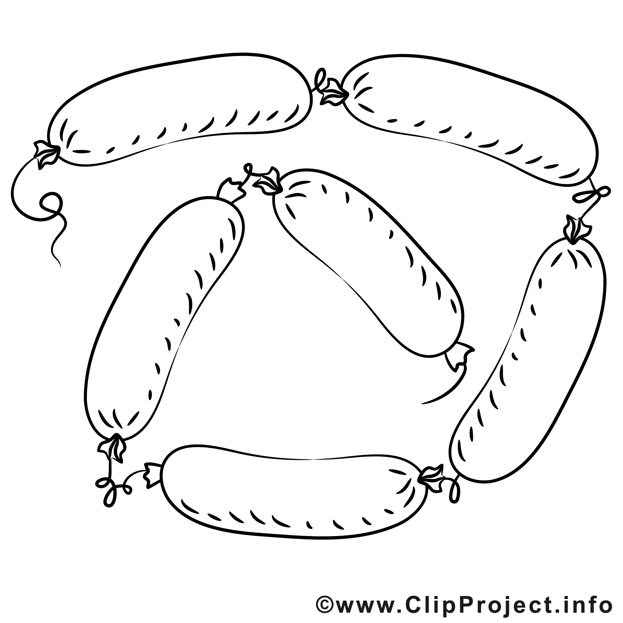 Cool Ausmalbild Wurst Wurst Klein - AusmalbilderFurKinder.de