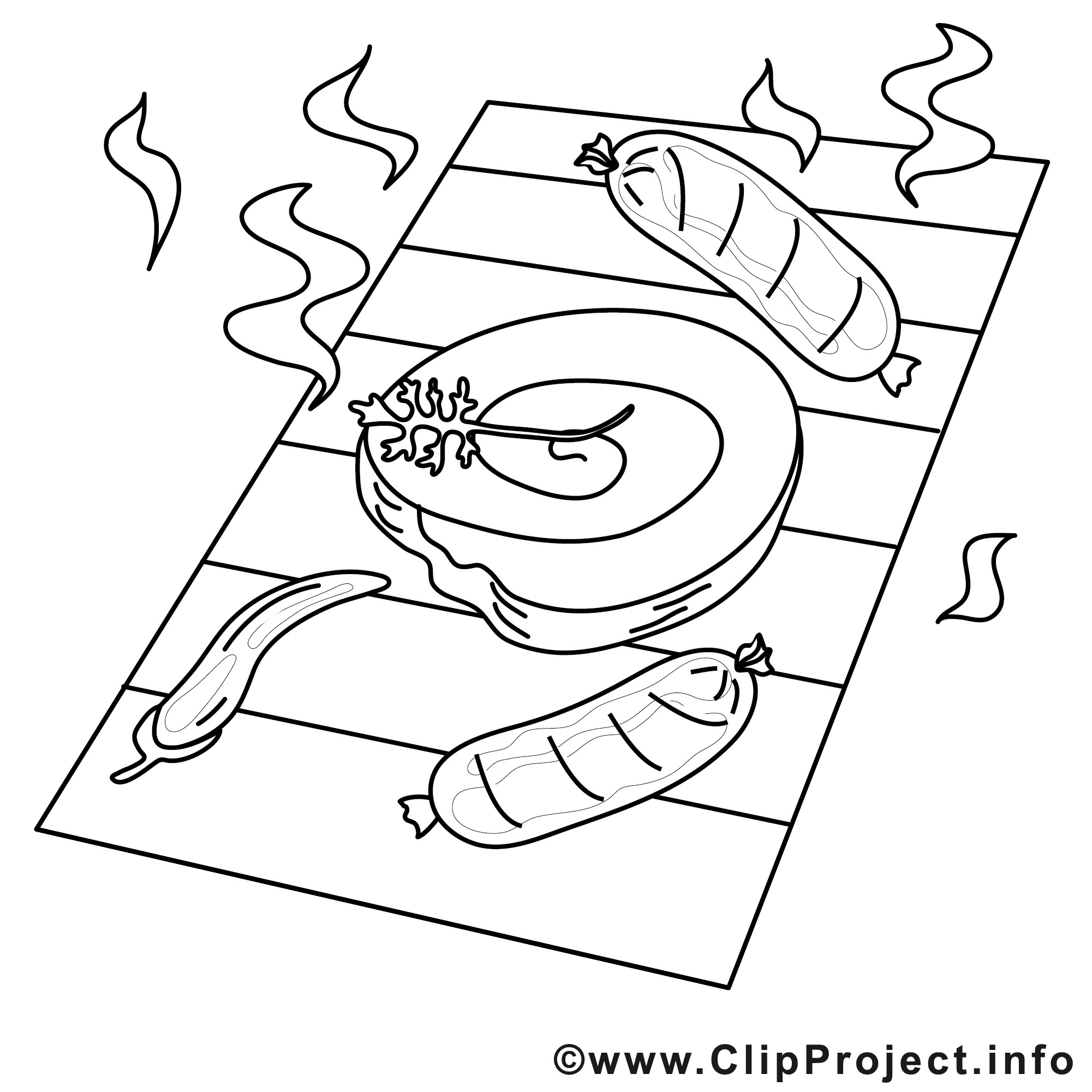 Viande grillée dessins gratuits – Cuisine à colorier - Repas coloriages ...