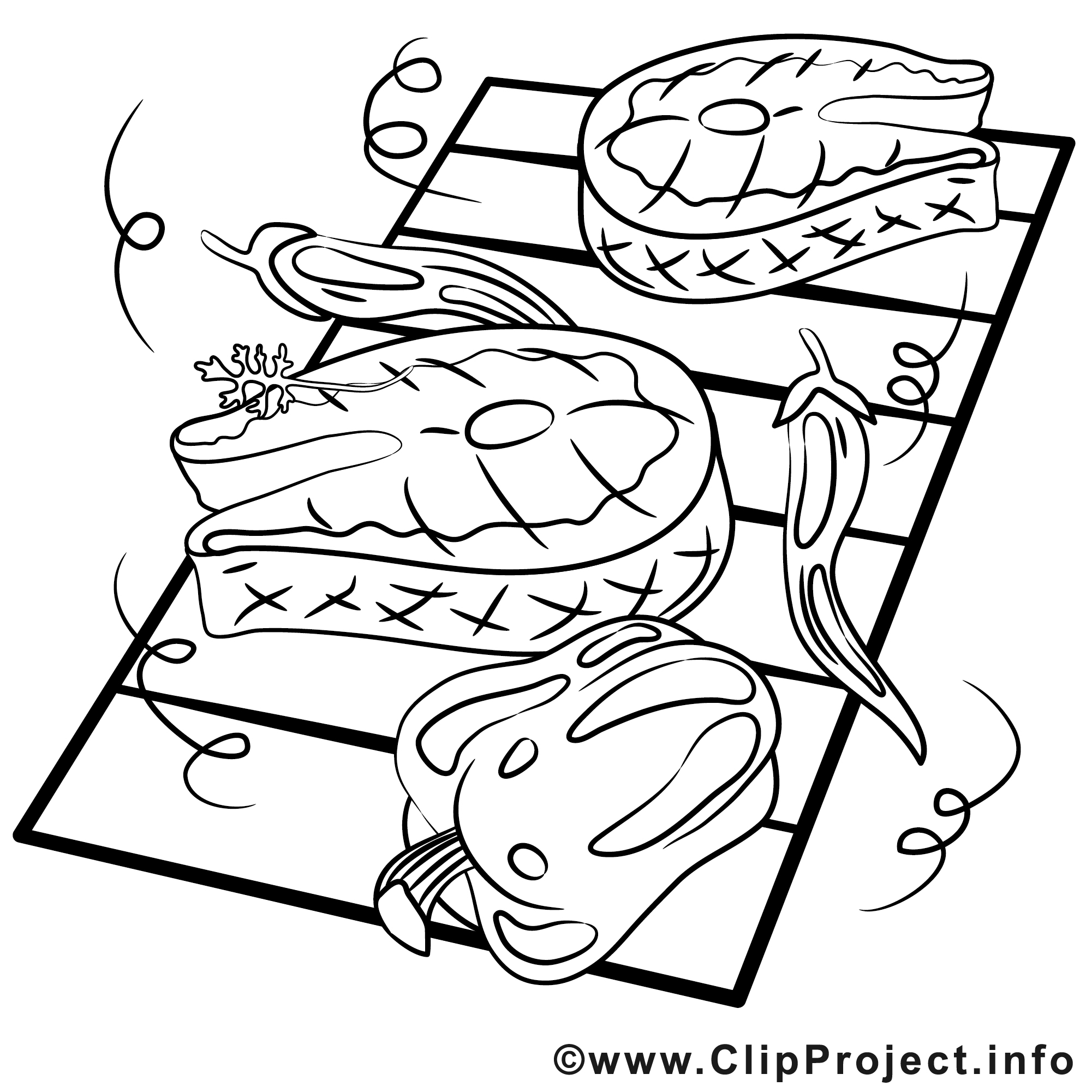 Viande grillée image gratuite – Cuisine à colorier - Repas coloriages ...