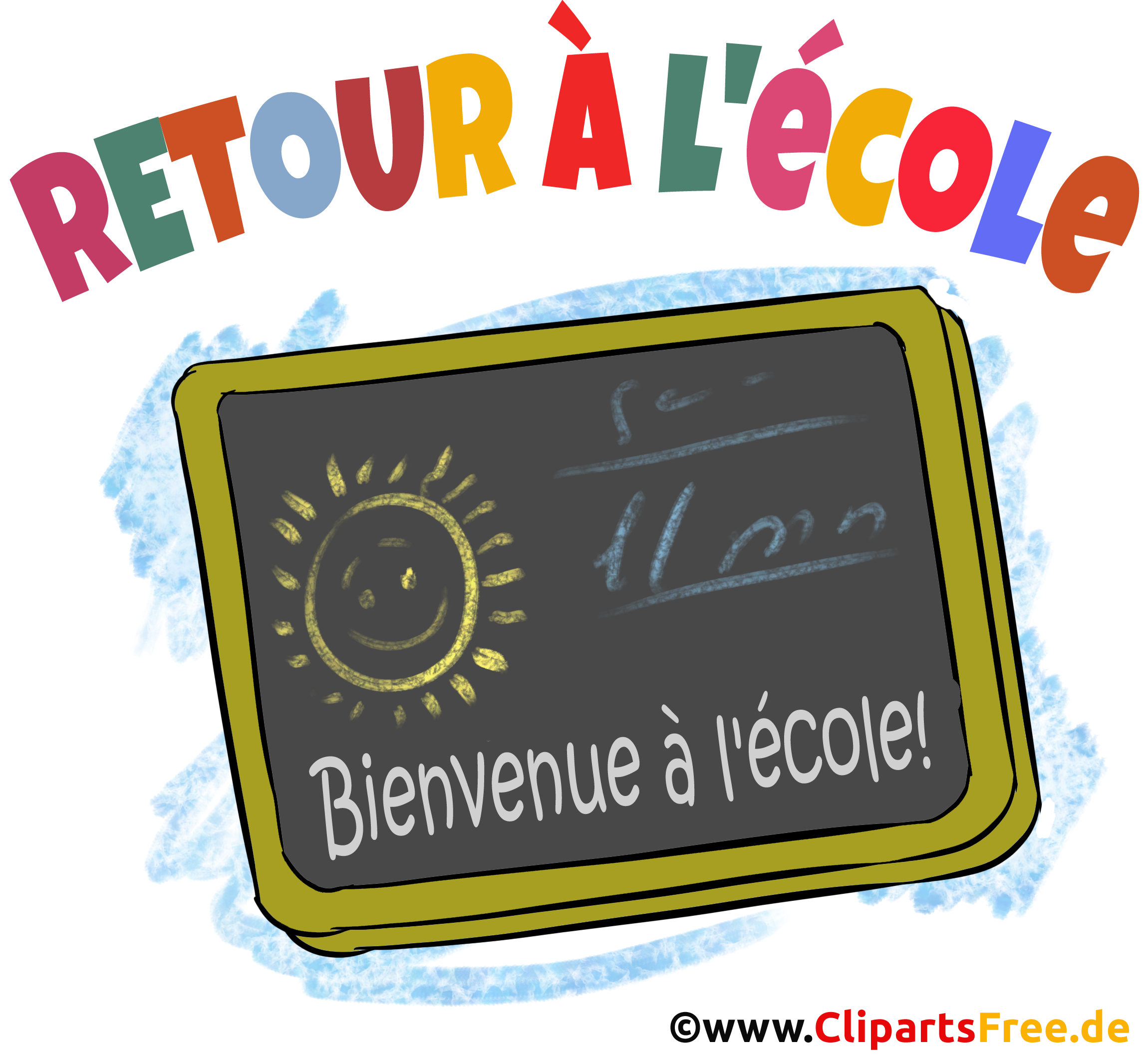 Retour à l'école dessin, clip art gratuite - Début de l'École ...