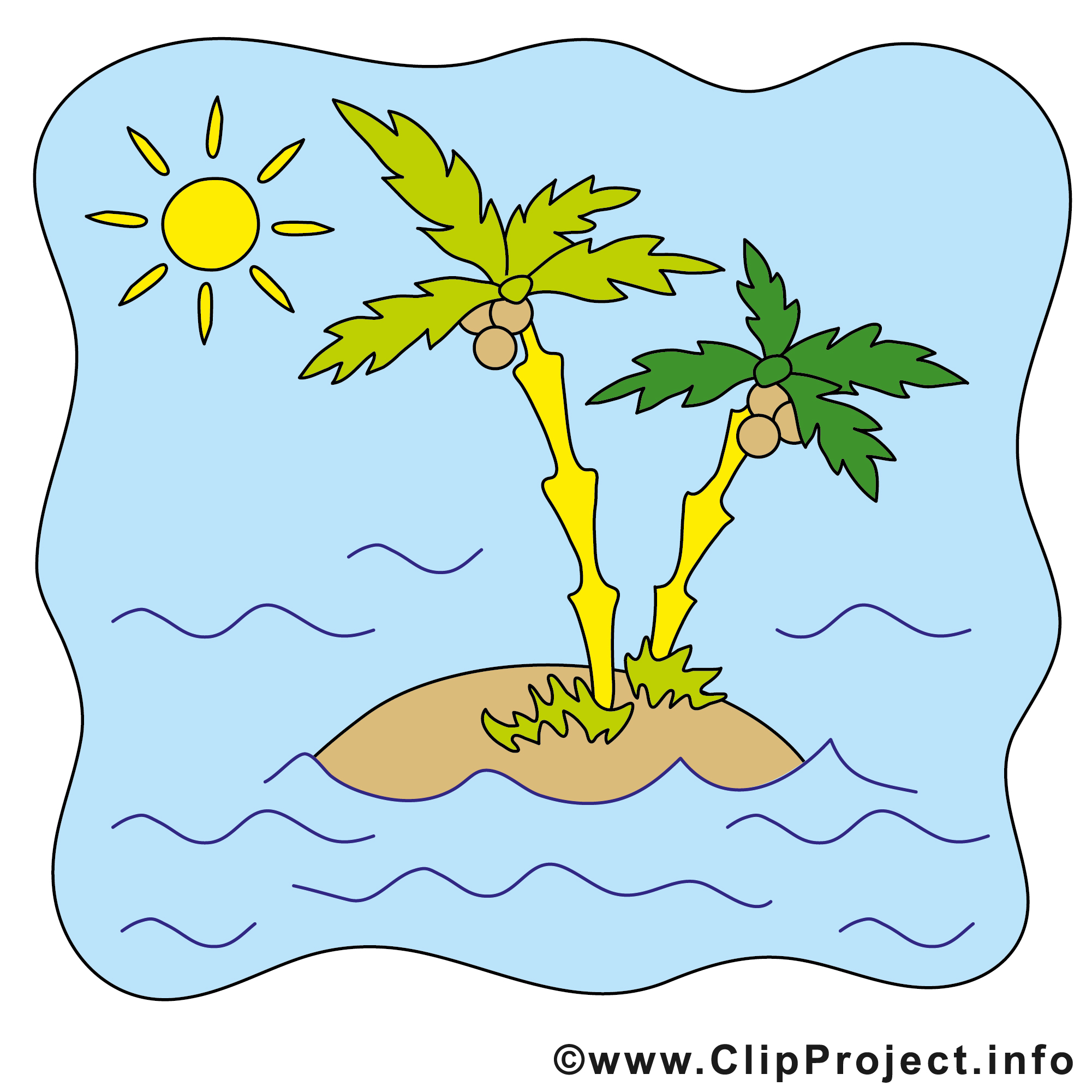Íle mer clip art gratuit – Été dessin - Été dessin, picture, image ...