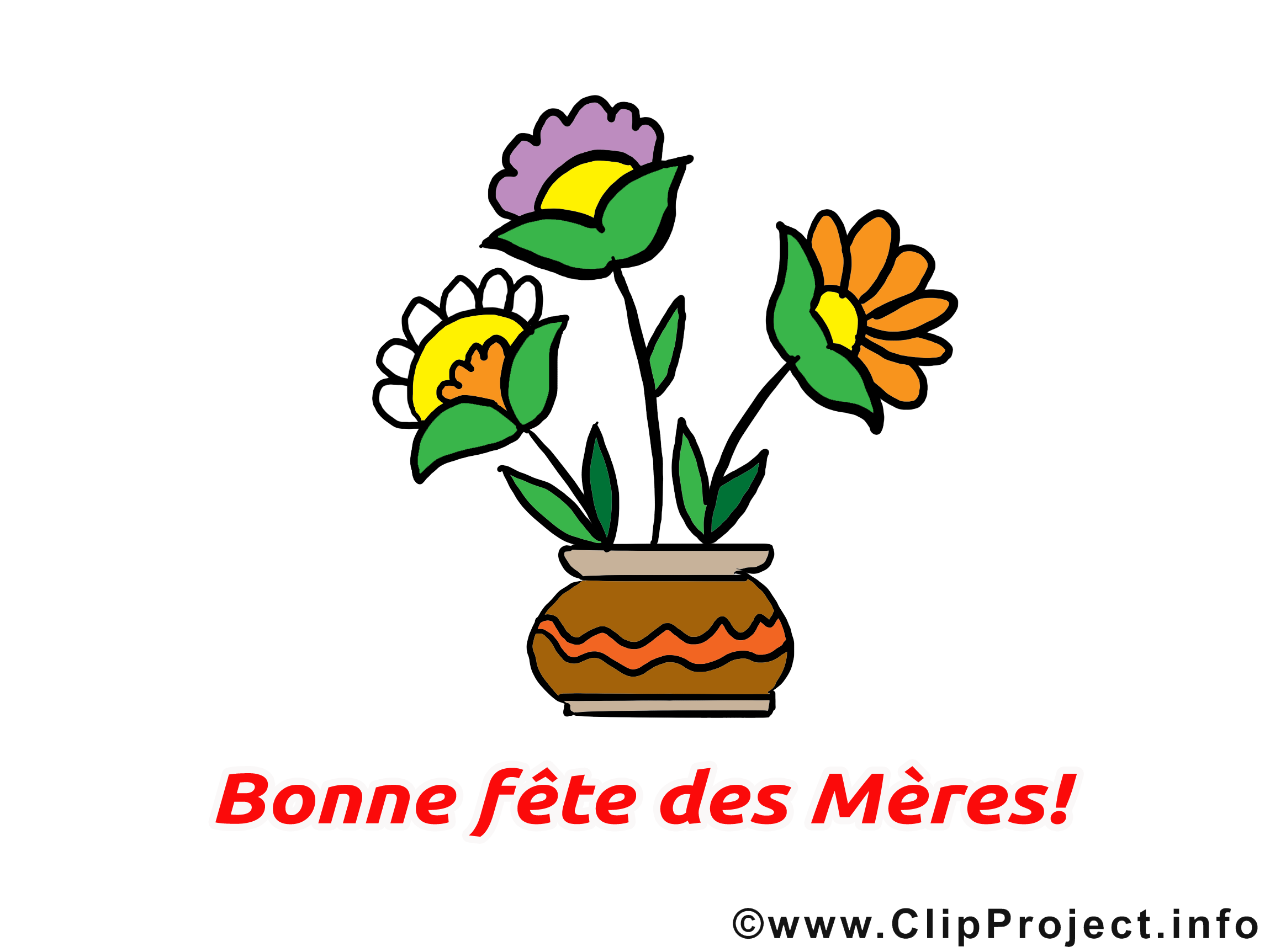 Bonne fête des Mères dessin clip arts gratuits - Fête des Mères clipart ...