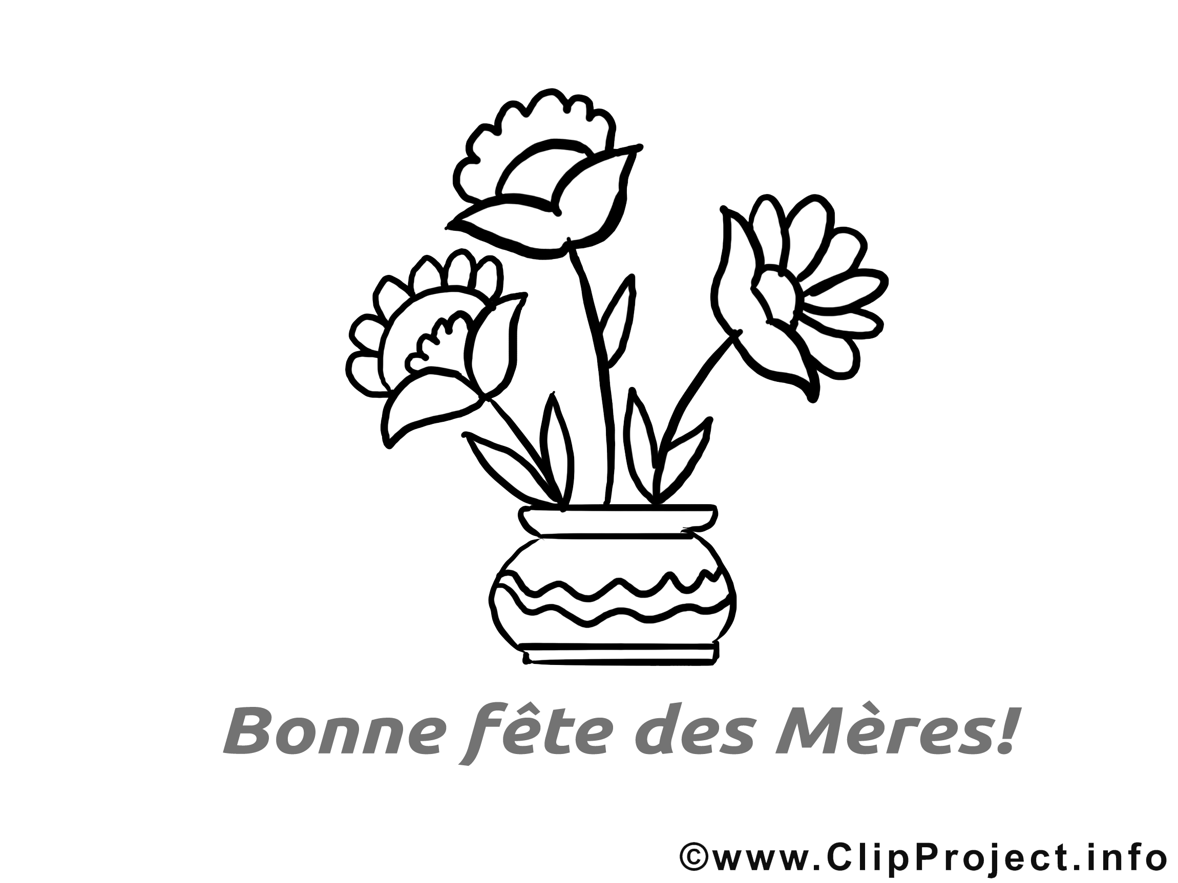Coloriage illustration fleurs – Fête des Mères images - Fête des Mères ...