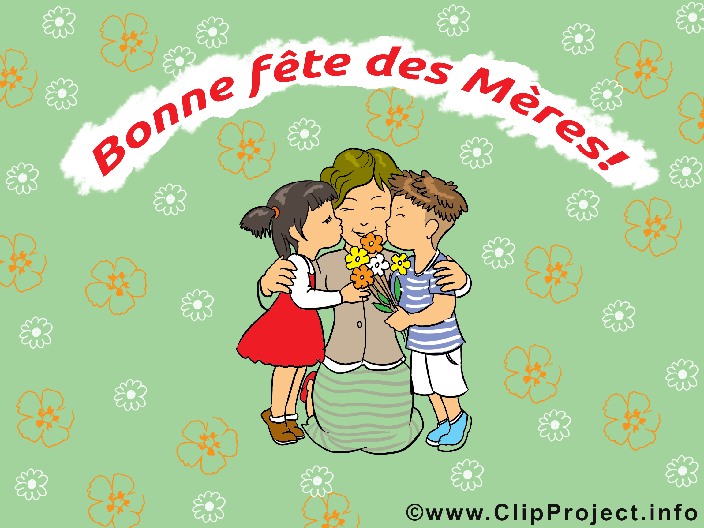 Enfants dessin – Fête des Mères cliparts à télécharger - Fête des Mères ...