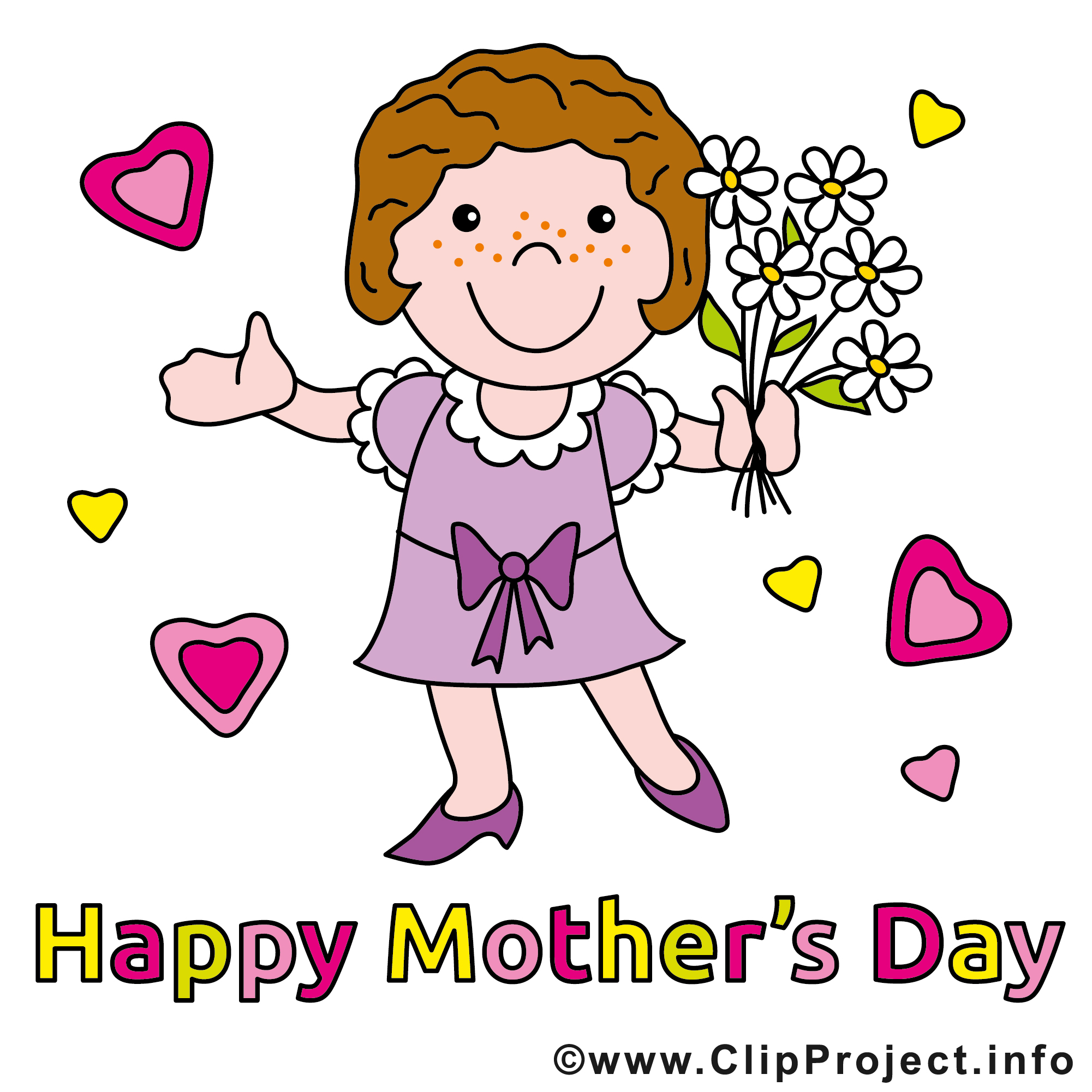 Fille clip art gratuit – Fête des Mères images - Fête des Mères clipart ...