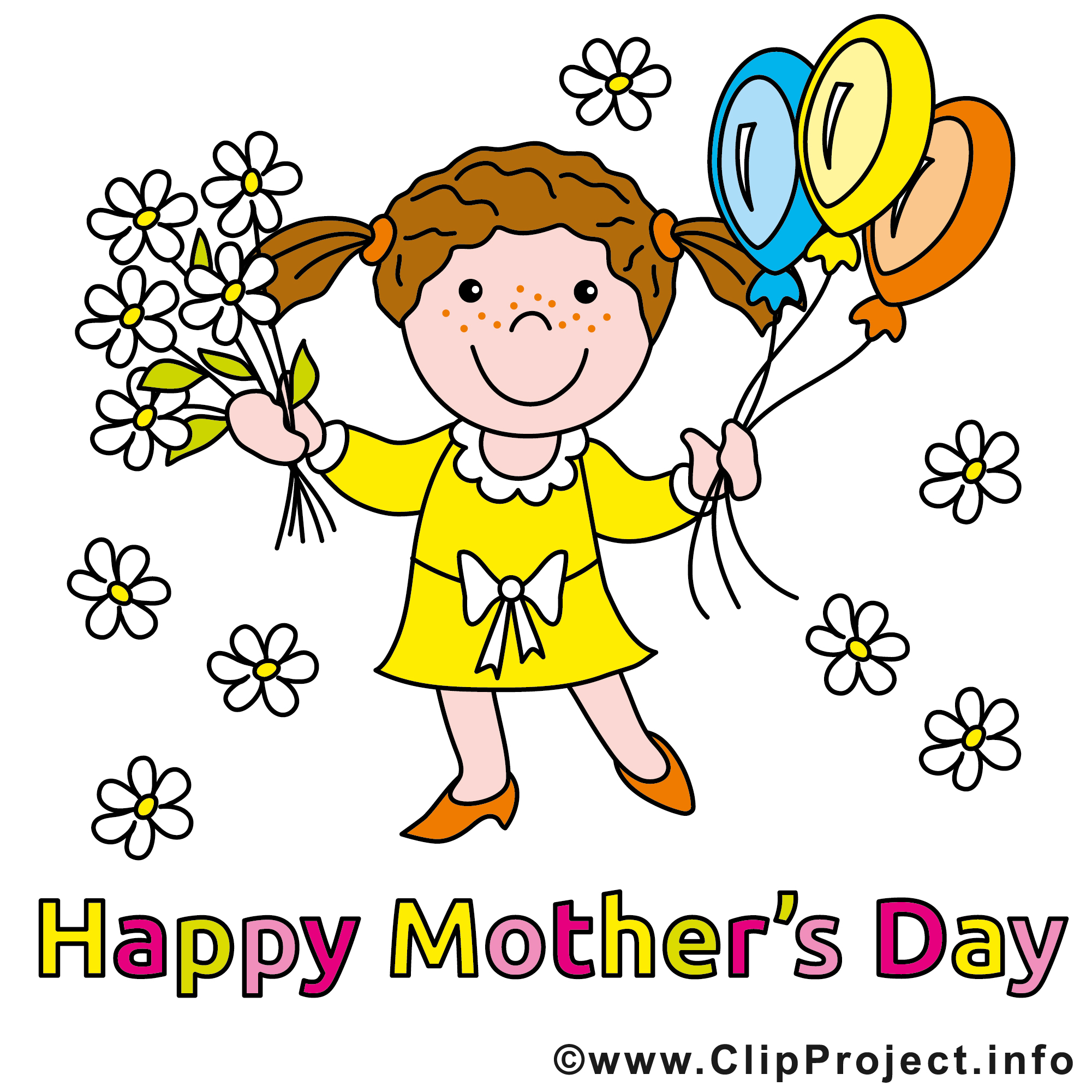 Fille image gratuite – Fête des Mères clipart - Fête des Mères clipart ...