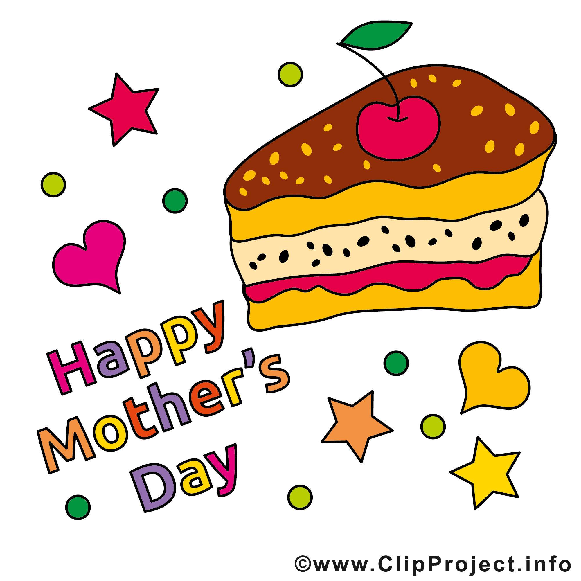 Gâteau clipart gratuit – Fête des Mères images - Fête des Mères clipart ...