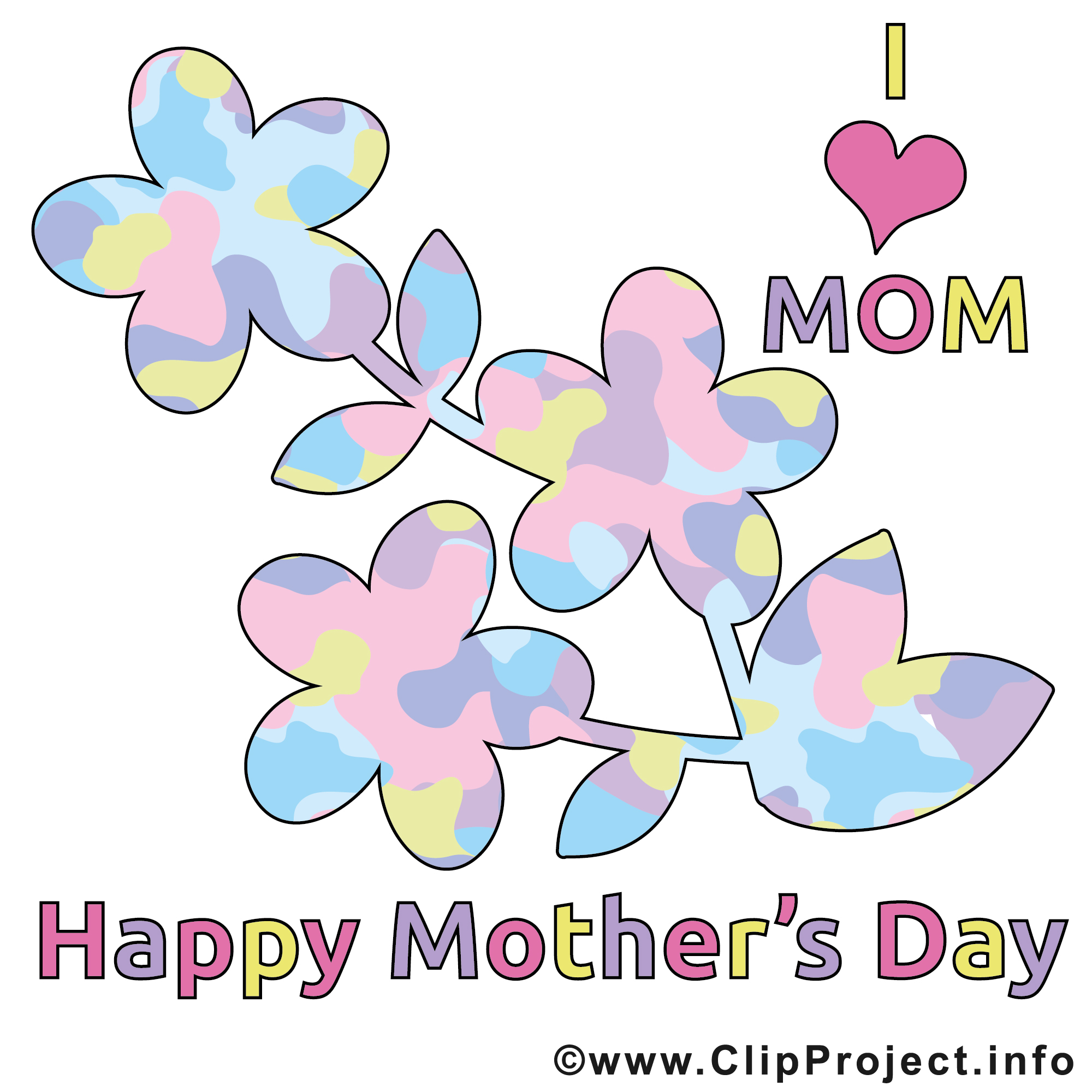 Illustration gratuite fleurs – Fête des Mères clipart - Fête des Mères ...