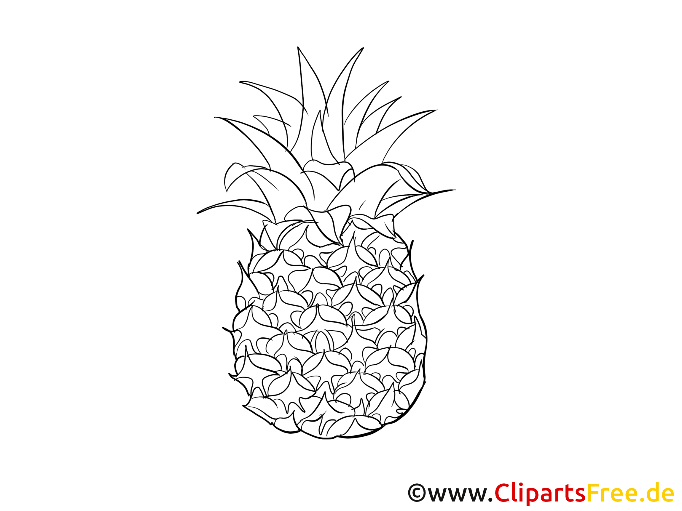 Ananas images à colorier - Fruits dessins gratuits - Fruits et légumes ...