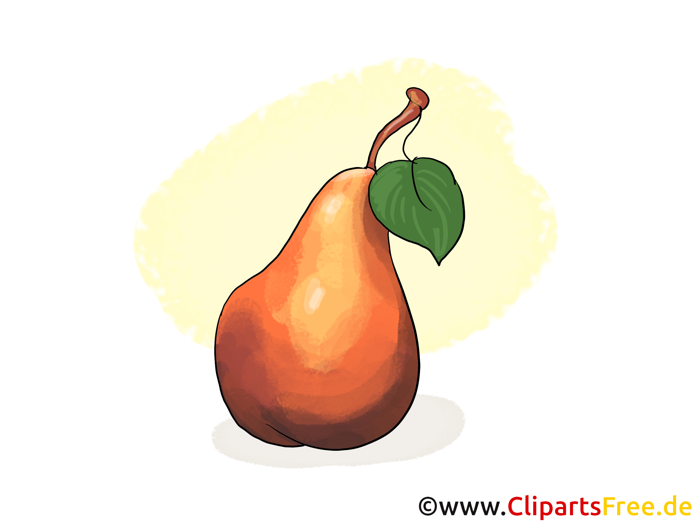 Poire illustration gratuite - Fruits clipart - Fruits et légumes dessin ...