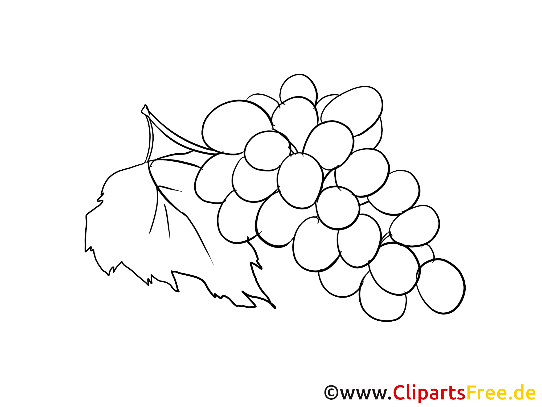 Raisin clipart à colorier - Fruits images - Fruits et légumes dessin ...