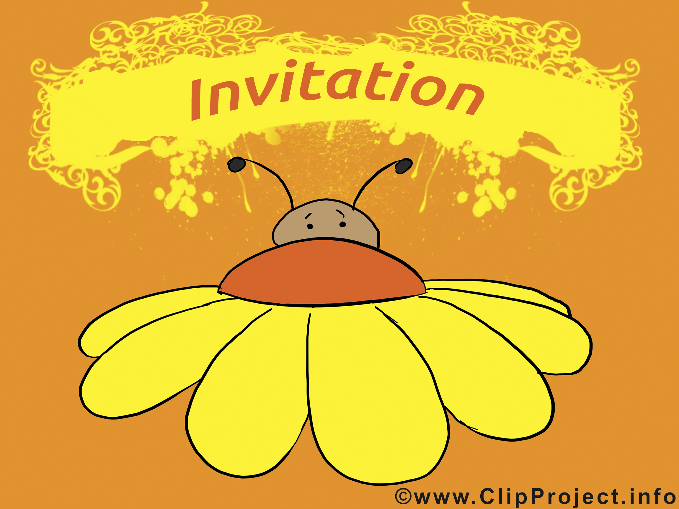 Insect clip art gratuit - Invitation dessin - Invitations dessin ...