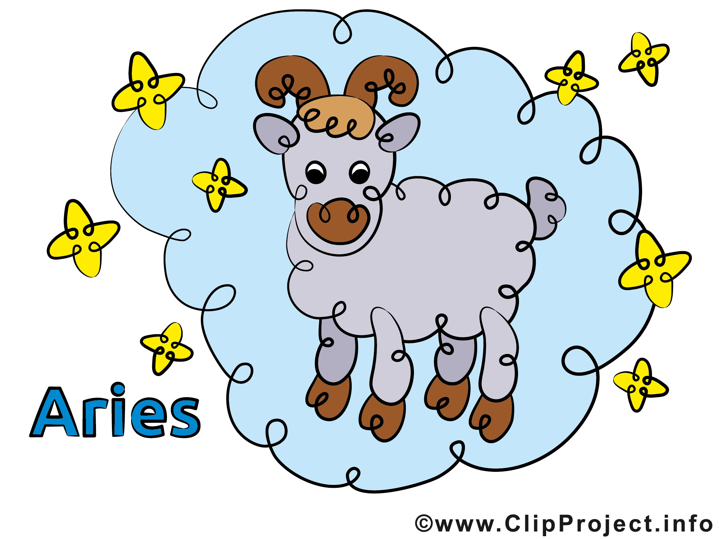 Bélier images - Signe clip art gratuit - Signe du zodiaque dessin ...