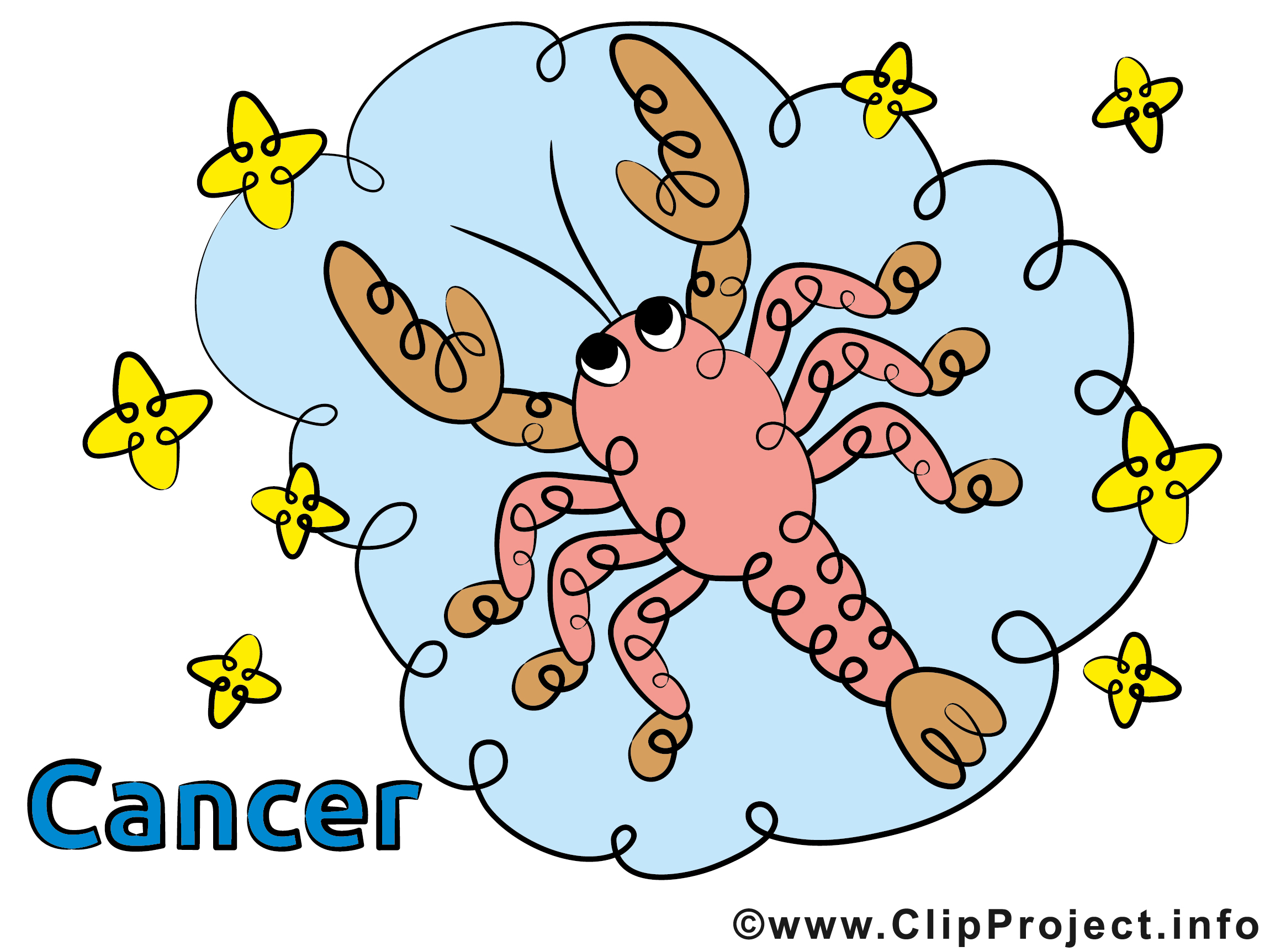 Cancer clip art gratuit - Signe dessin - Signe du zodiaque dessin ...