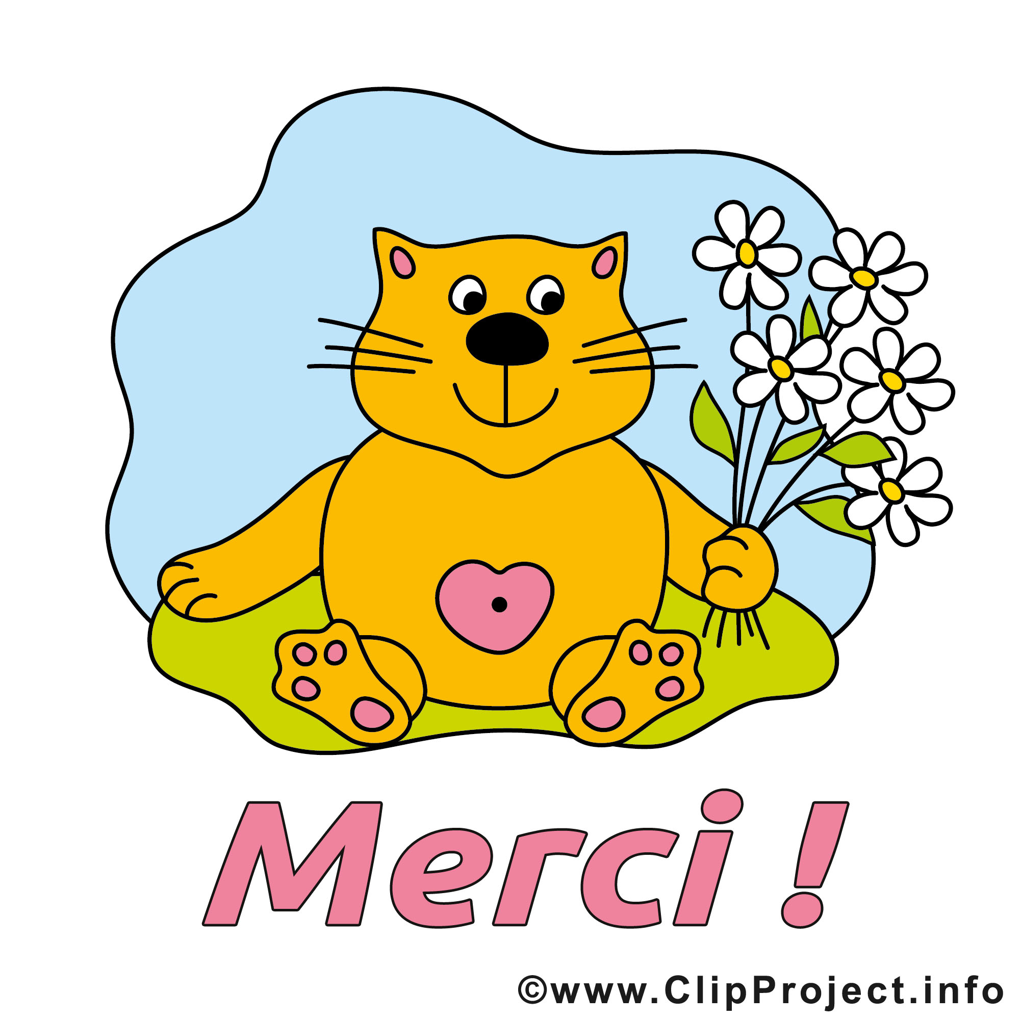 Chat image à télécharger - Merci clipart - Merci dessin, picture, image ...