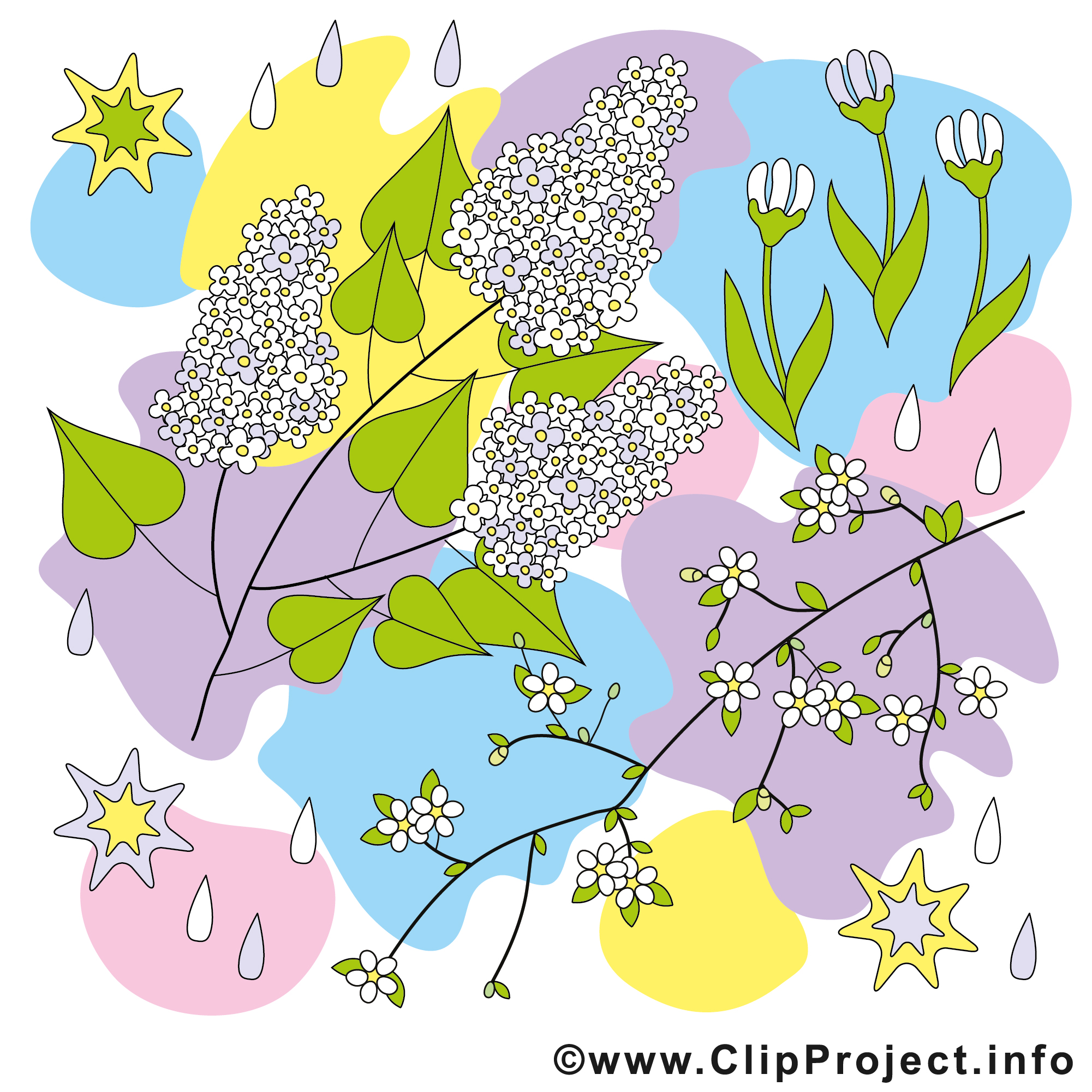 Feuilles clip arts gratuits - Printemps illustrations - Printemps ...